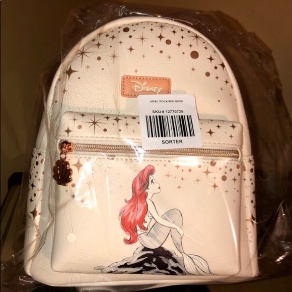 Loungefly | Bags | Loungefly Little Mermaid Rose Gold Mini Backpack ...